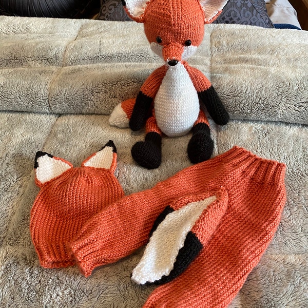 Knit Pattern- Sweet Baby Fox - Etsy