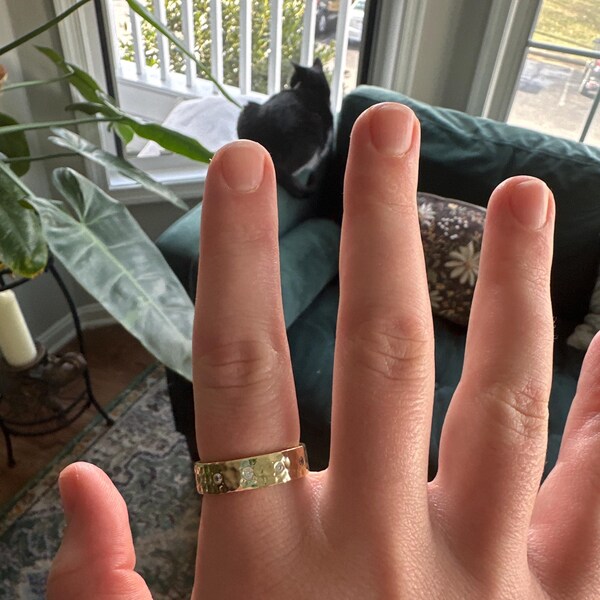 Anxiety Spinner Ring Handmade 925 Sterling Silver and 14K Gold Handmade ...