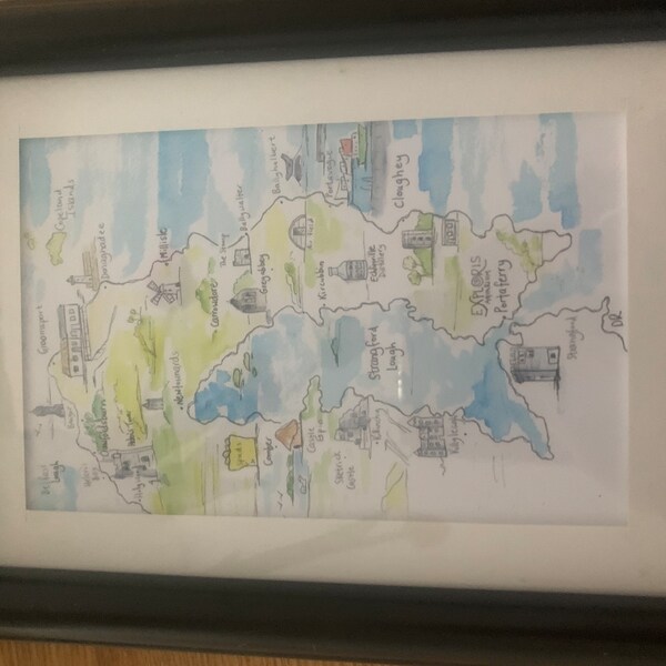 Rathlin Island Illustrated Map. Original. A3 Size. - Etsy