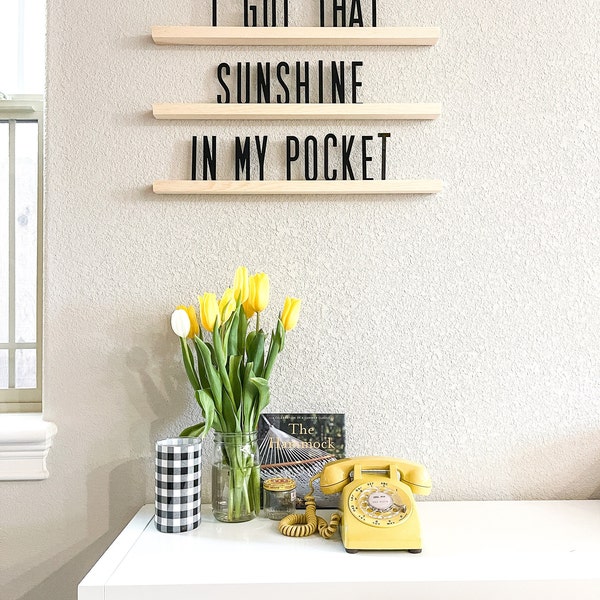 Letter Ledges Set – Changeable Letter Board – 24" Statement Shelves ...