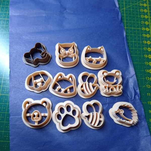 Owl, Bear & Fox Clay Cutter Set of 3, Animal Polymer Clay Cutter ...