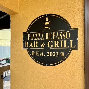 Personalized Bar Metal Sign for Home Bar, Custom Metal Bar Sign, Patio ...