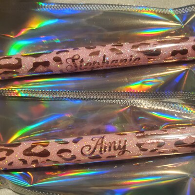 Purple Blue Floral Skull Pen / Skull Pen / Goth Pen / Skull and Flowers ...