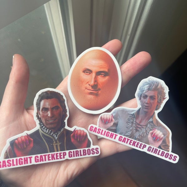 Astarion Sticker Gaslight Gatekeep Girlboss, Funny Astarion Decal - Etsy