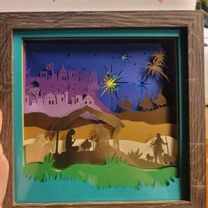 CHRISTMAS NATIVITY Svg Light Box 3D CHRISTMAS Svg Shadow Box for Cricut ...