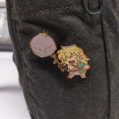 Hinged Hidden Korok Enamel Pin With Spinning Pinwheel // 1.5 Inch Hard ...
