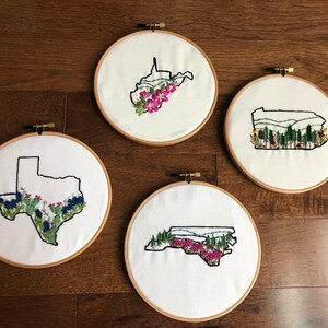 North Carolina State Embroidery Pattern Instant Digital - Etsy