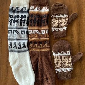 SALE 20% OFF Hand Knitted Bolivian Peruvian Alpaca Yarn Rustic Long ...