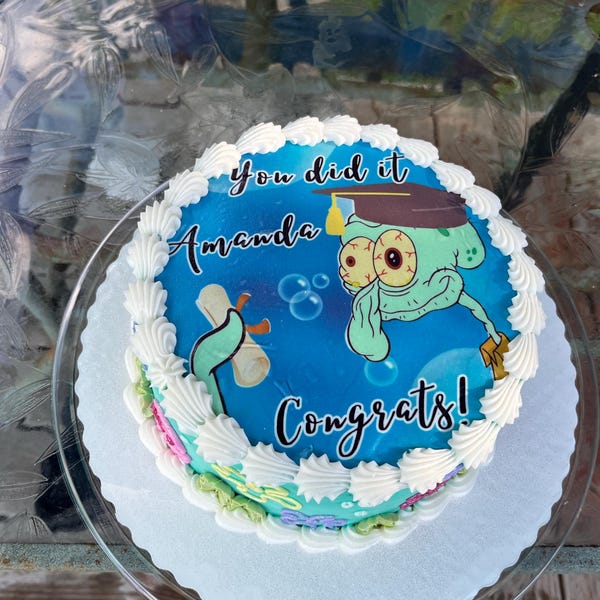 Cake Topper Sponge You Did It! Edible Image Birthday Round Circle - Etsy