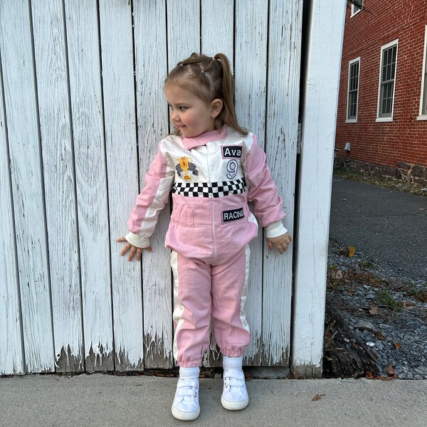 Personalized Pink Racer Long/shorts Jumpsuit*racer Fast One Birthday ...