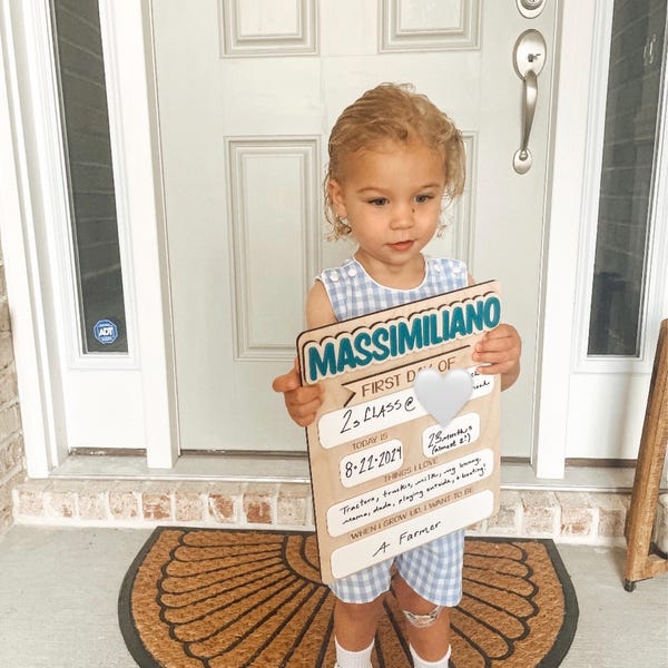 Personalized First Day of School Sign. Custom Last Day of School Sign ...