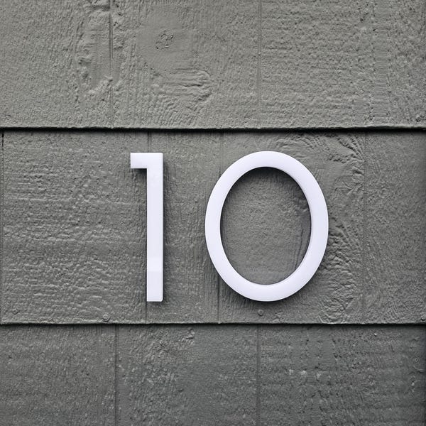 12 Inch Modern House Numbers - Contemporary Minimalist Address Sign ...