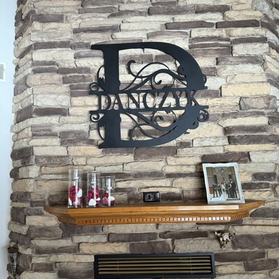 Custom Metal Signs Monogram Wall Decor Metal Wall Art Last Name Sign ...