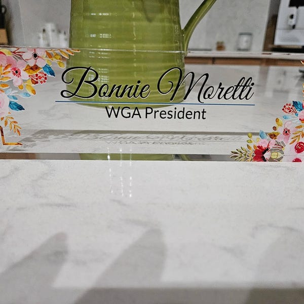 Personalized Desk Name Plate| Daisy Design Office Desk Decor on Clear ...