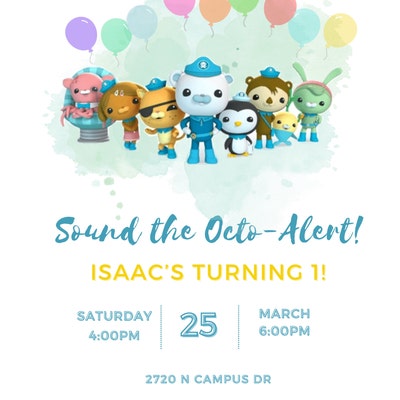 Octonauts Theme Cupcake Toppers Instant Download Printable Octonauts ...