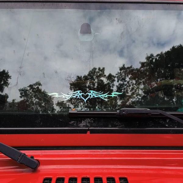 Bumper Sticker / Car Tramp Stamp / Y2K / Heart / Wings / Gothic / Vinyl ...