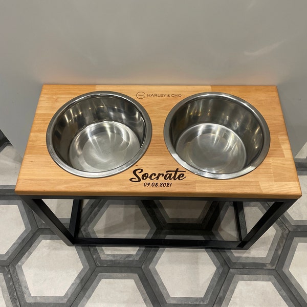 Elevated Dog Feeding Table for Large Size Dog / Raised Feeder for Big ...