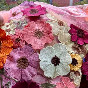 Off White Polka Dot Flocked Mesh Fabric Tulle Mesh Fabric With Flocked ...