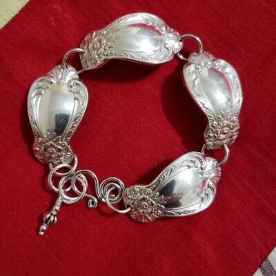 Vintage Silverplate Fork Bracelet With Sterling Silver Clasp..no. 5799 ...