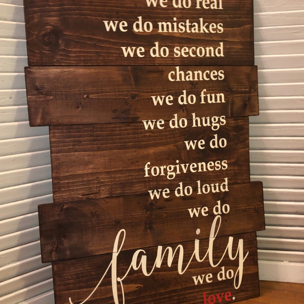 We Do Family Vinyl Stencil, We Do Family Vinyl Decal, Home Sign, Vinyl ...
