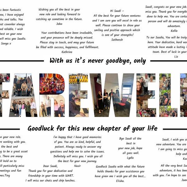 Farewell Custom Photo Collage Gift, Goodbye Poster (digital Download ...