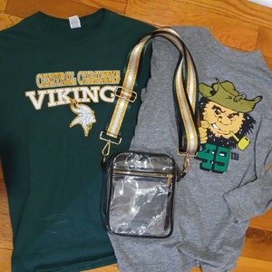 UNC Charlotte Clear Bag With White Outline and Matching Green and Gold ...