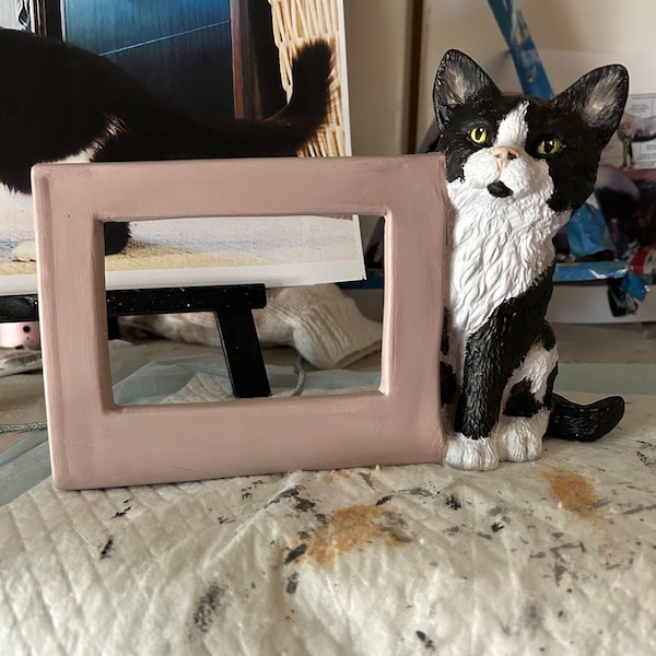 Ceramic Ready to Paint Cat Picture Frame - Handmade, Ceramic Bisque - Etsy
