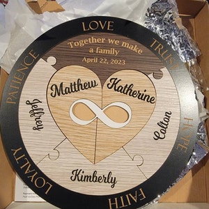 Blended Family Wedding Ceremony Idea Unity Puzzle - Etsy