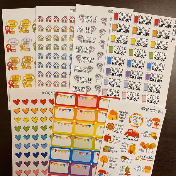 Fall Sayings Planner Stickers - Fall Quote Stickers - Fall Stickers ...