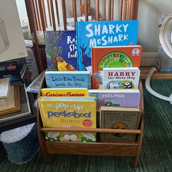 Personalized Bookshelf for Kids, Montessori Book Storage, Childrens ...