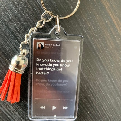 Custom Apple Music Lyrics Keychain Your Song, Your Lyrics, Uniquely ...