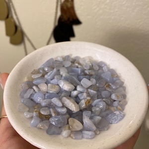 Grade A Blue Lace Agate Semi Tumbled Gemstone Mini Chips 5 10 Mm ...