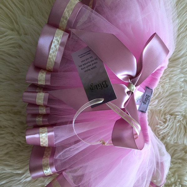 Pink Tutus With Head Band/ Pastel Colors Tutu/floral Ribbon Tutu/kids ...