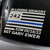 End of Watch Vinyl Decal,eow Thin Blue Line Flag,thin Blue Line Vinyl ...