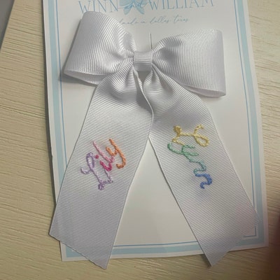 Long Tail Moon Stitch Bow - Etsy