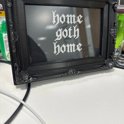 Be Creepy With Me Cross Stitch, Love, Goth, Gothic, Home Decor, Emo ...