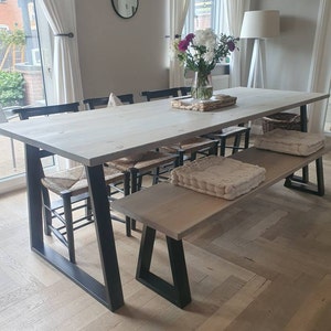 ARTEMIS Dining Table Bench Chairs Luxury Industrial Free - Etsy UK