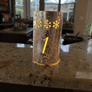 CLASSIC Table Number Luminaries Are Made With Cream Shimmer, Gold Leaf ...