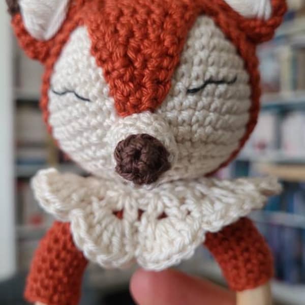 Lucy Fox CROCHET PATTERN, Baby Rattle Crochet Pattern, Crochet Fox ...
