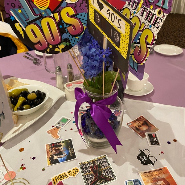 90's Party Theme Table Toss 60 Pc Confetti Party Decor. 0ld, School Rap ...