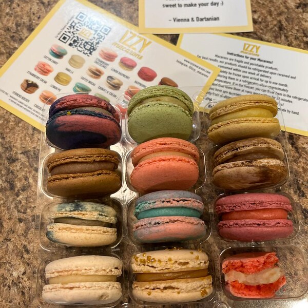 Izzy French Macarons - Surprise Me Flavors- Assorted Standard Packaging ...