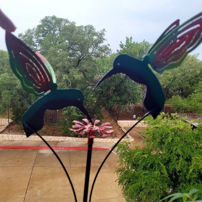 The Lazy Scroll Handcrafted Metal Kinetic Yard Art Garden Sculpture 2 ...