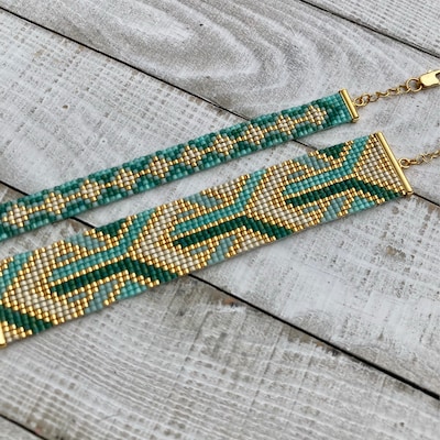 Ombre Loom Bead Pattern Miyuki Bracelet Pattern Brick Stitch - Etsy