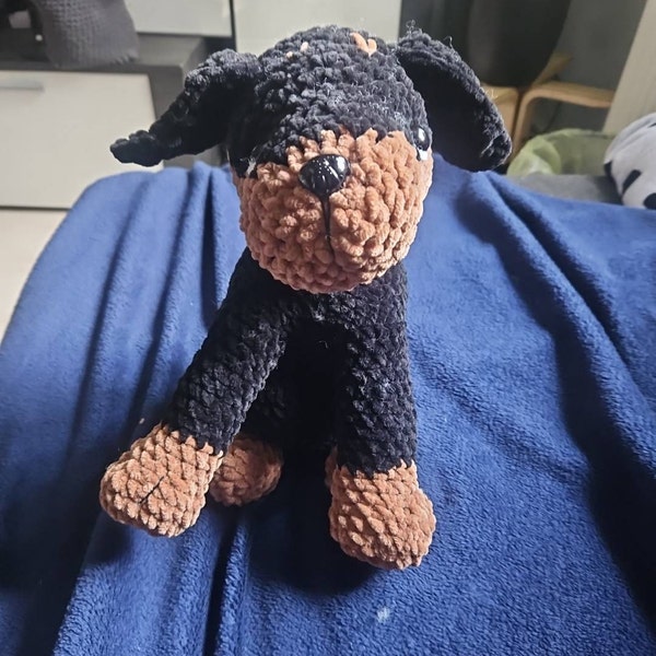 Crochet Pattern Dog/ Amigurumi Rottweiler Puppy Tutorial/ Stuffed Dog ...