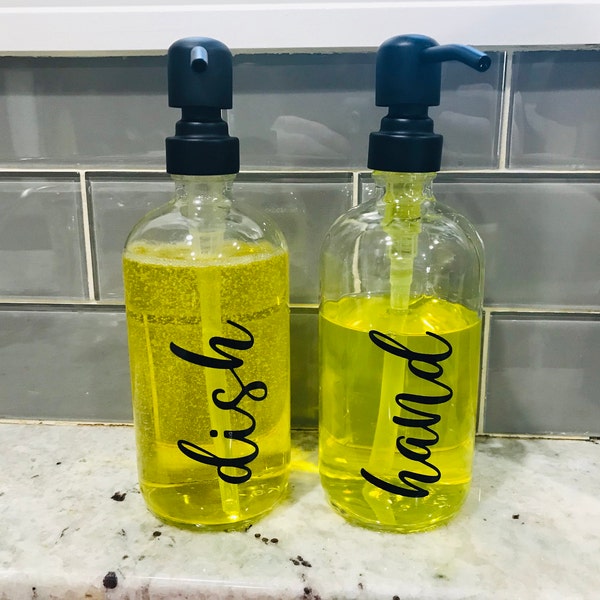 Soap Label Decals / Kitchen Decor / Hand Soap Label / Dish Soap Label ...