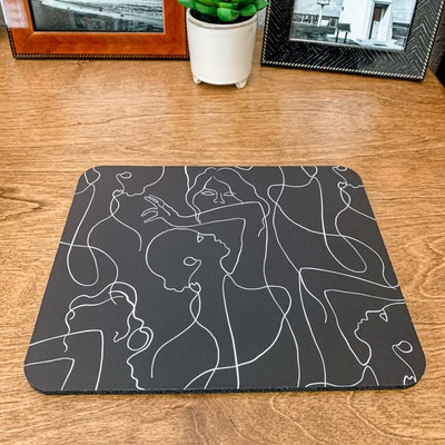 Mouse Pad Minimalist Mouse Pad Line Art Mouse Pad Office Mouse Pad ...