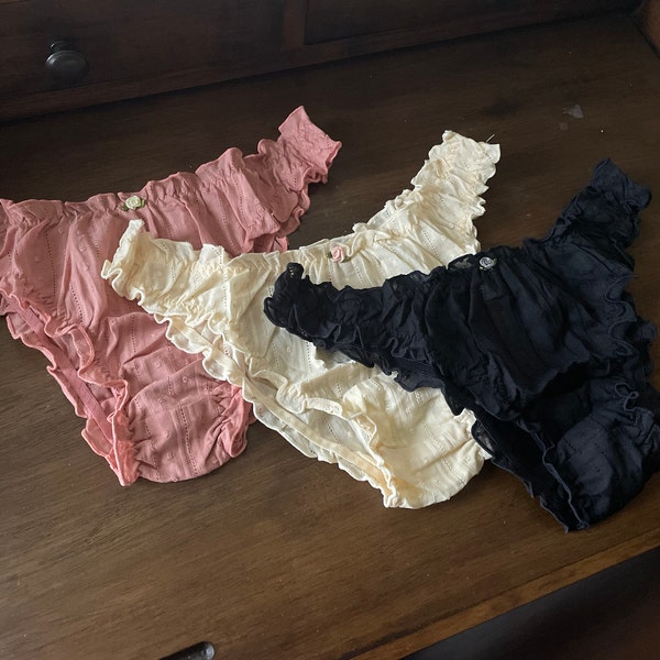 Frilly Sheer Panty, Mesh Cherry Panty, Ruffle Sheer Lingerie, See ...