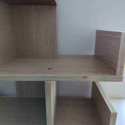 White Interlocking Shelf Cube Shelf Floating Shelves Wood Shelf Display ...