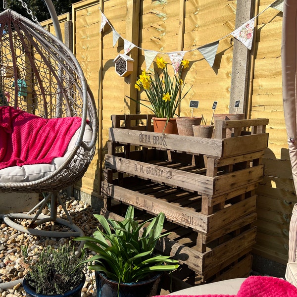 10 Vintage Retro Wooden Potato Chitting Trays or Bushel Boxes Storage ...