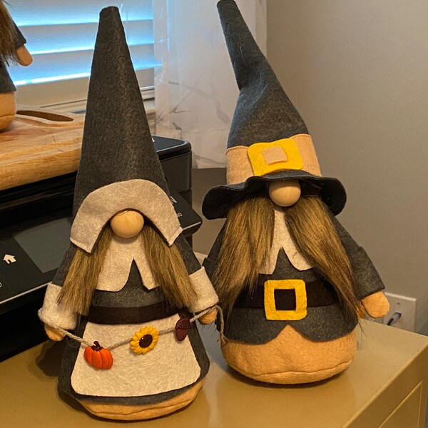 Thanksgiving PILGRIM Gnome PDF Sewing Pattern, Fall Decor, Thanksgiving ...